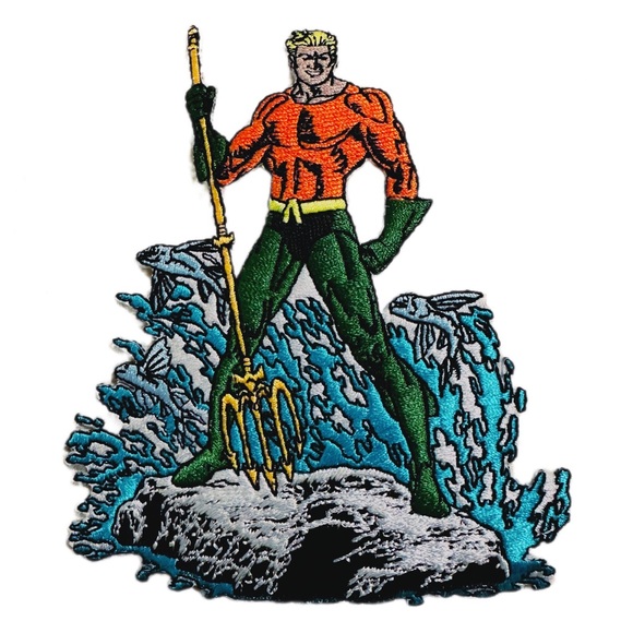 DC Comics | Accessories | Aquaman Embroidered Ironon Patch Dc Comics 45 ...
